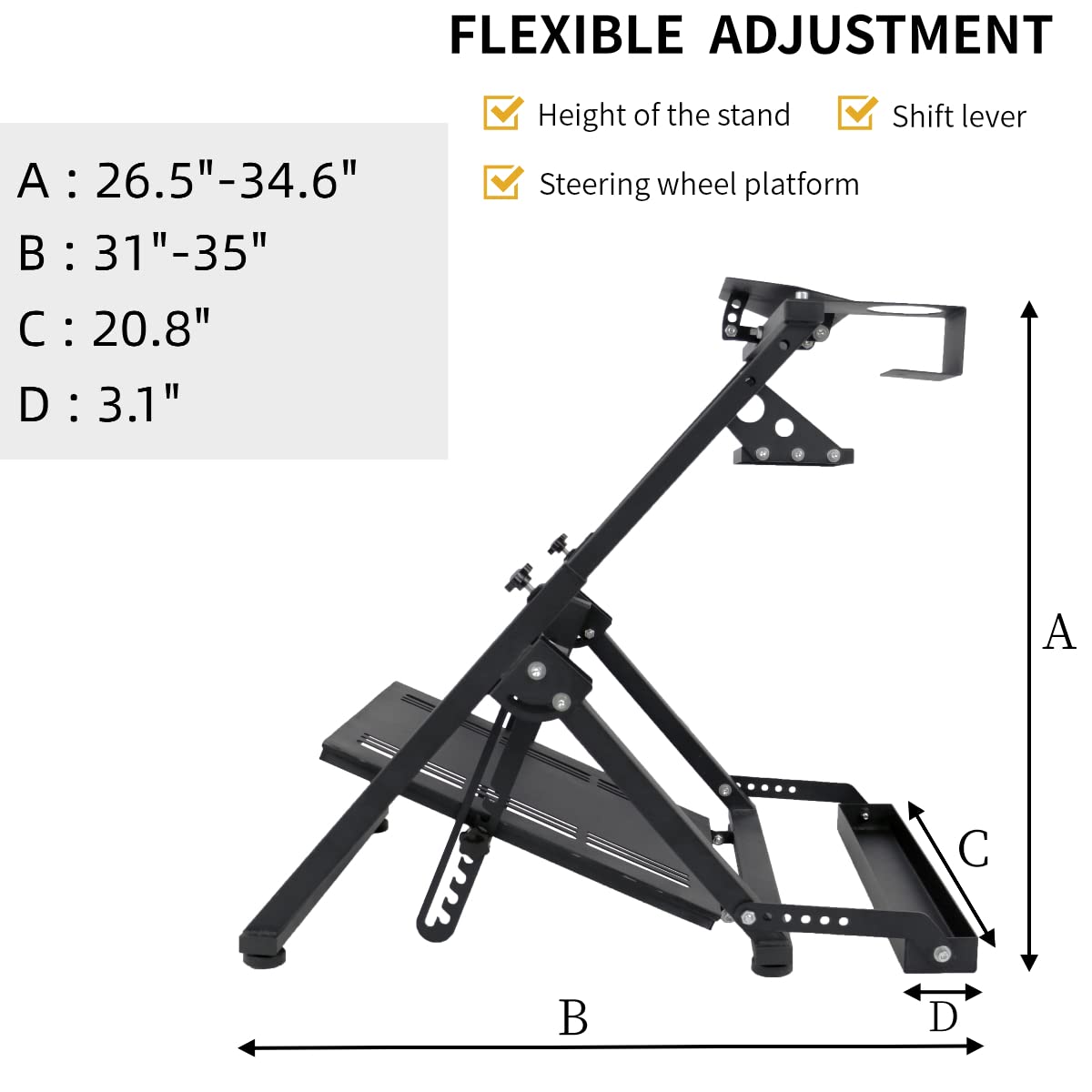 Snapklik.com : G923 Upgrade Racing Wheel Stand X Frame Fit For PXN ...