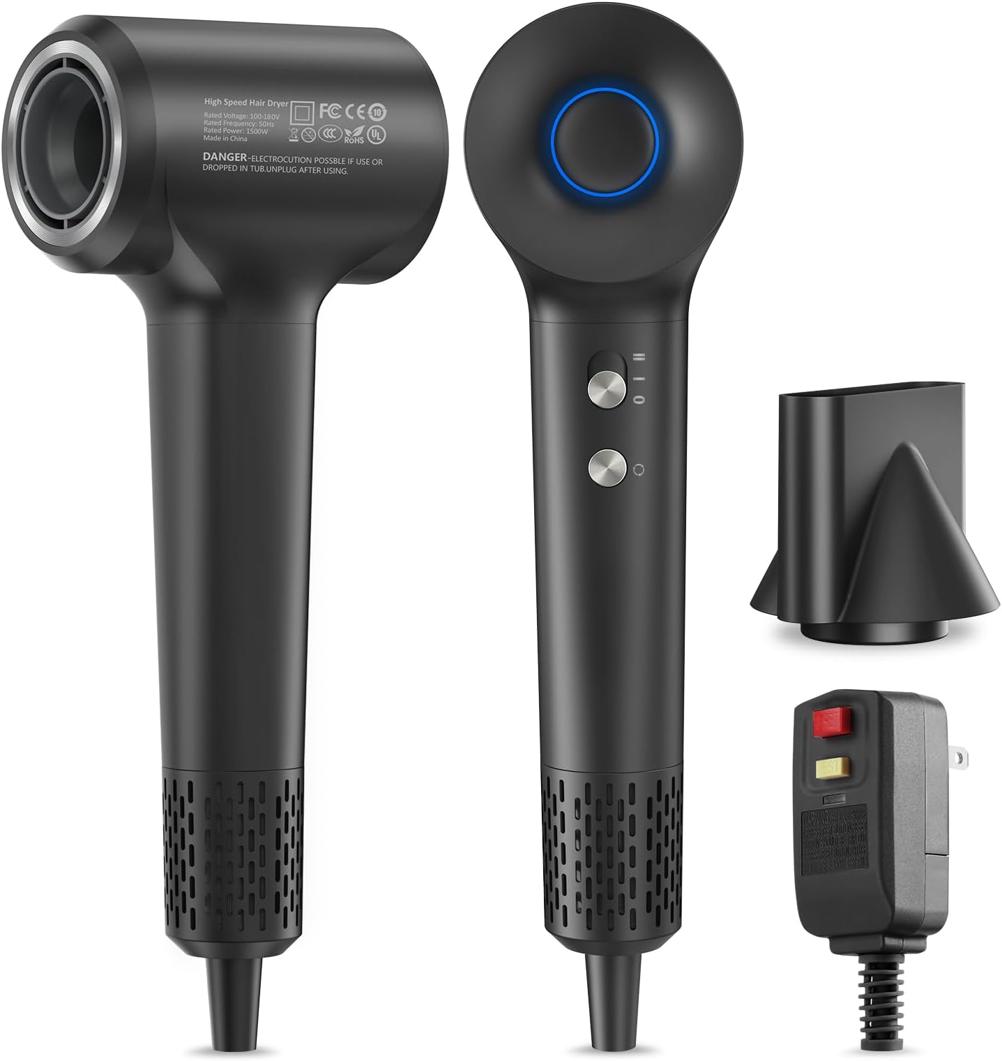 Amazon.com : Hair Dryer, High Speed Negative Ionic Blow Dryer with 110 ...