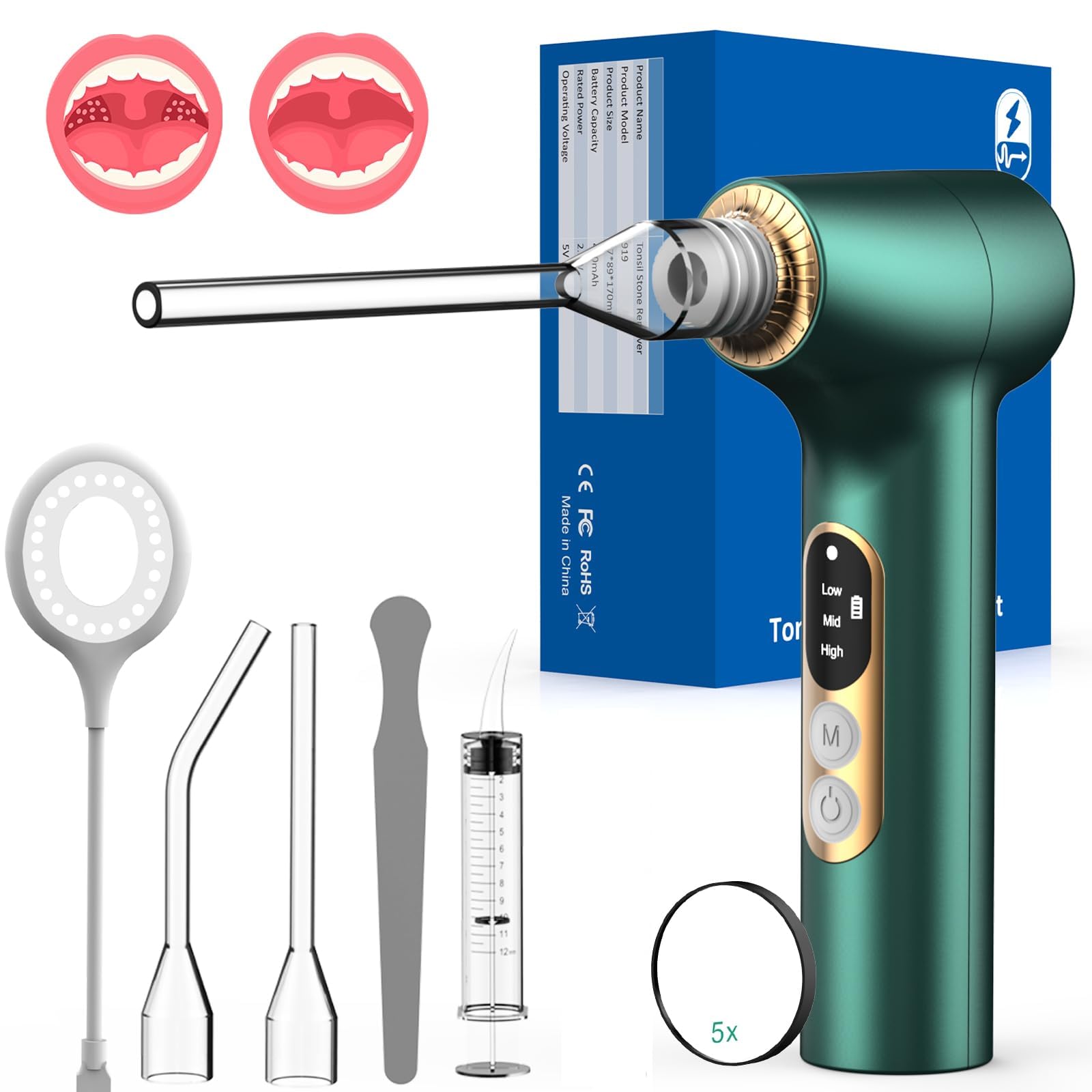 Amazon.com : Tonsil Stone Removal Kit, Tonsil Stone Remover Vacuum with ...
