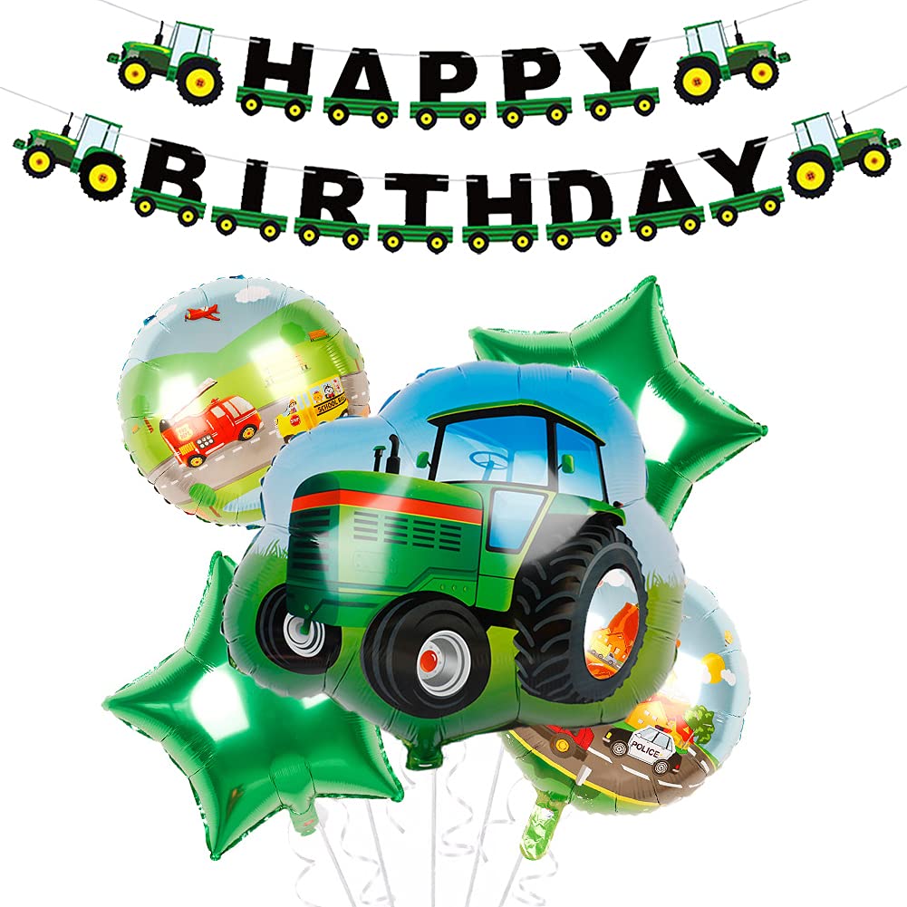 59 Pieces Farm Tractor Theme Party Decorations Tractor Happy Birthday ...
