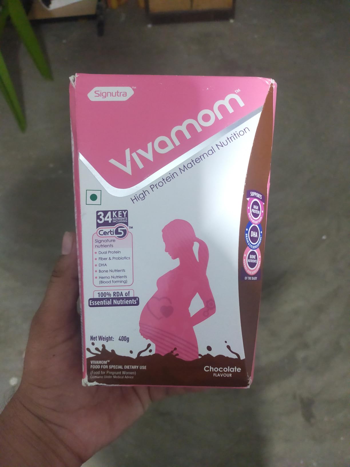Vivamom Maternal Nutrition Supplement Powder-400 grams Bib(Chocolate ...