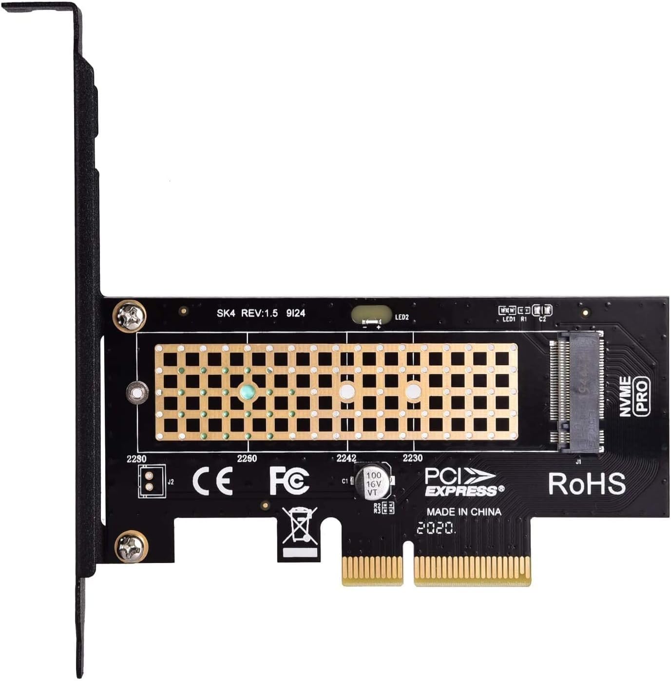 Amazon.in: Buy Pi+® (PiPlus®) PCI-E x1 to M.2 NVMe SSD Expansion Card ...