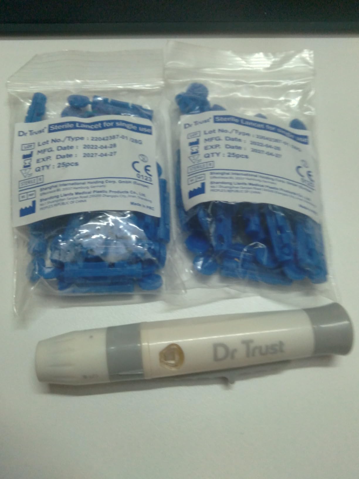 Dr Trust USA Lancing Device Pen & 50 Round Lancets (Compatible for use ...