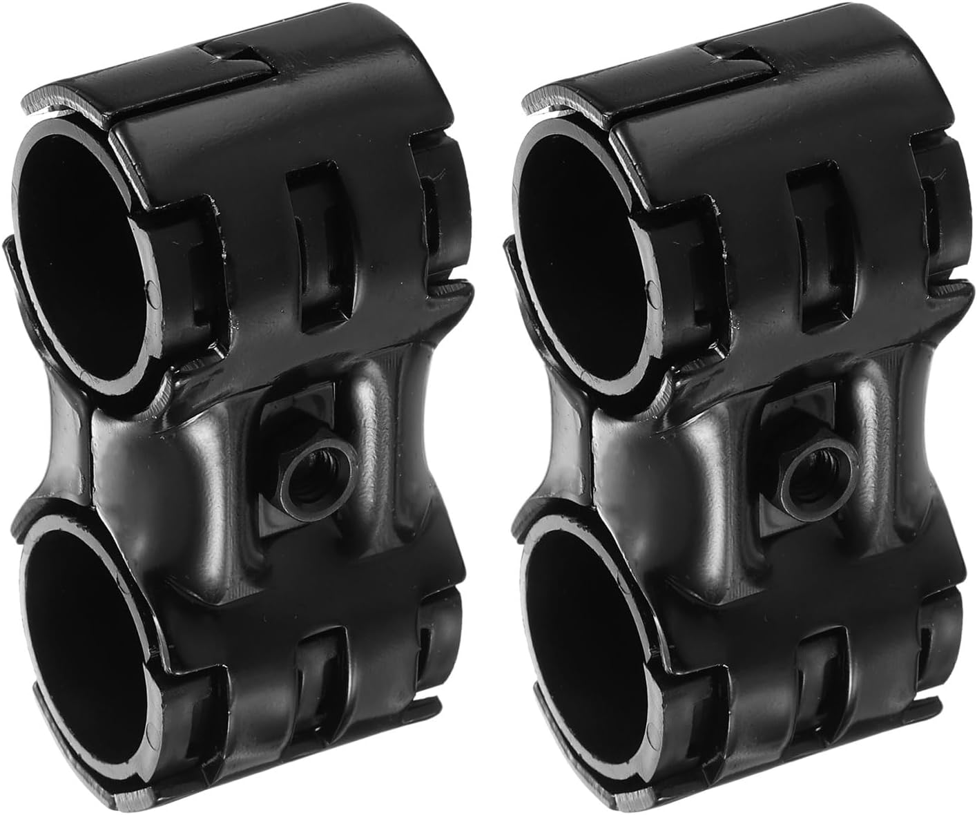 uxcell 2 Pcs Double Port Parallel Pipe Clamps, 1-1/8" Saddle Hollow ...