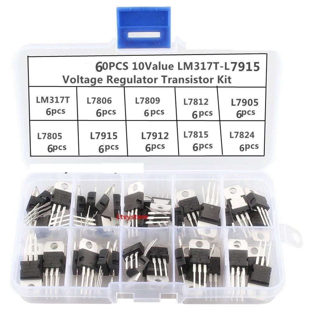 Rees52 Transistor Kit 3 Pin Terminal Postive And Negative Voltage ...