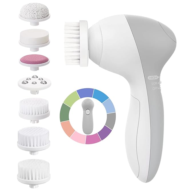 Amazon.com: Facial Cleansing Brush Face Scrubber: Electric Exfoliating ...