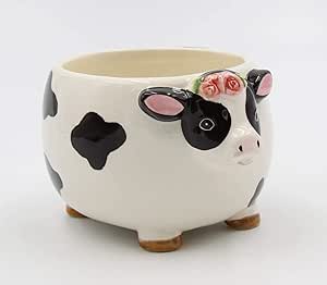 Amazon.com | Cosmos Gifts Fine Ceramic Country Barnyard Milk Cow Candy ...