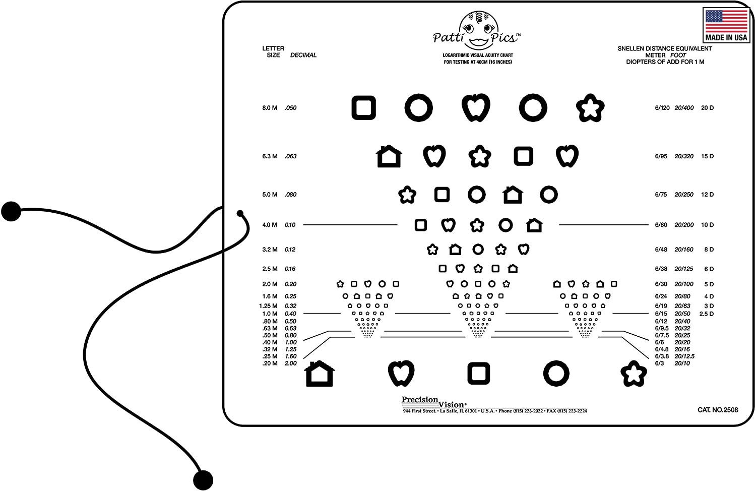 Near Vision Eye Test Chart Patti Pics Amazon in Industrial Scientific