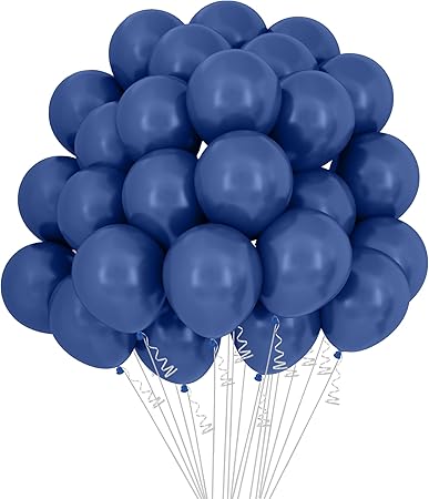 Amazon.com: Navy Blue Balloons 60PCS 12 Inch Blue Party Balloons Navy Latex Balloons Dark Blue ...