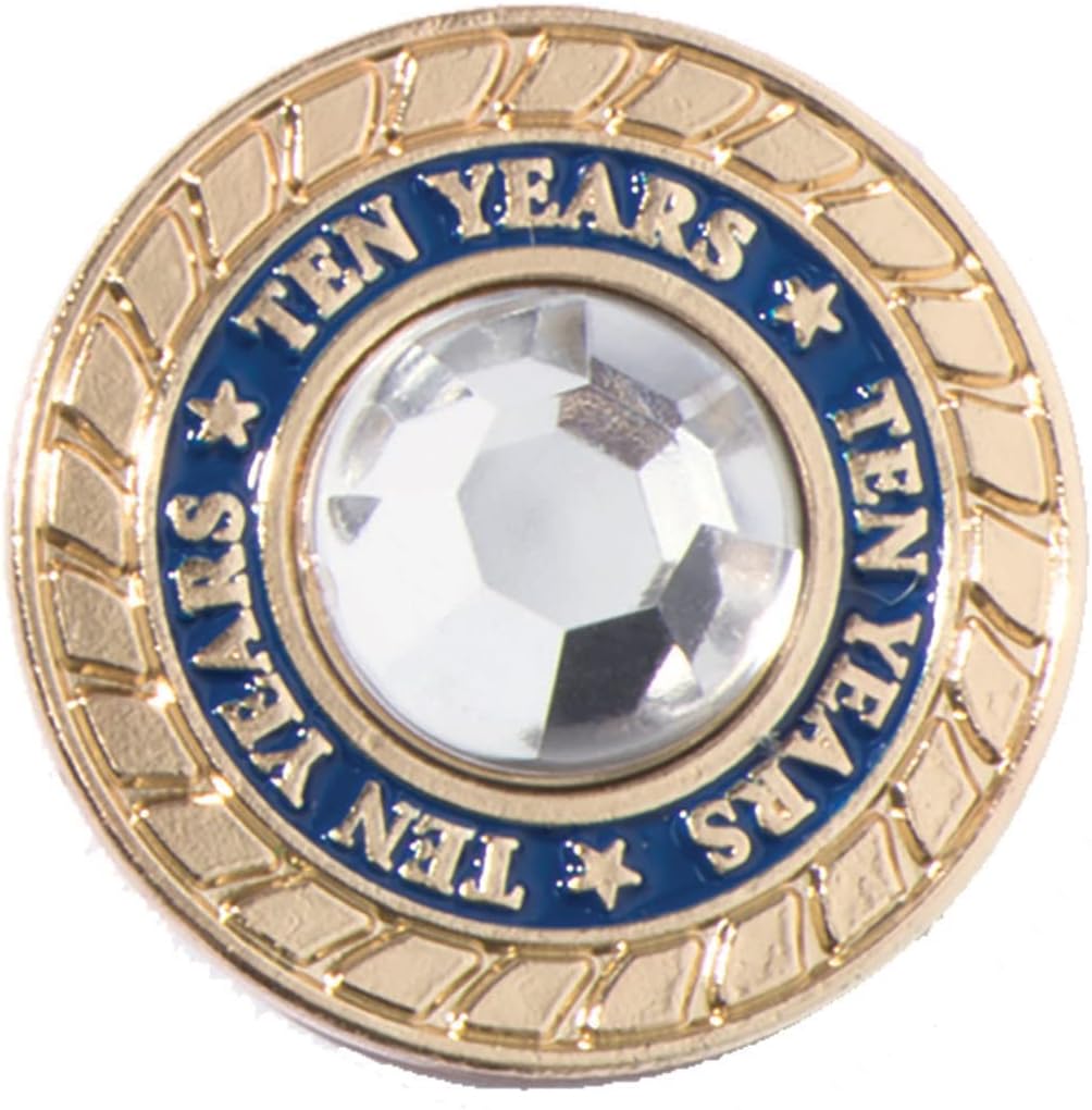Amazon.com: Anderson's Gemstone 10 Years of Service Award Pin Pack, Set ...