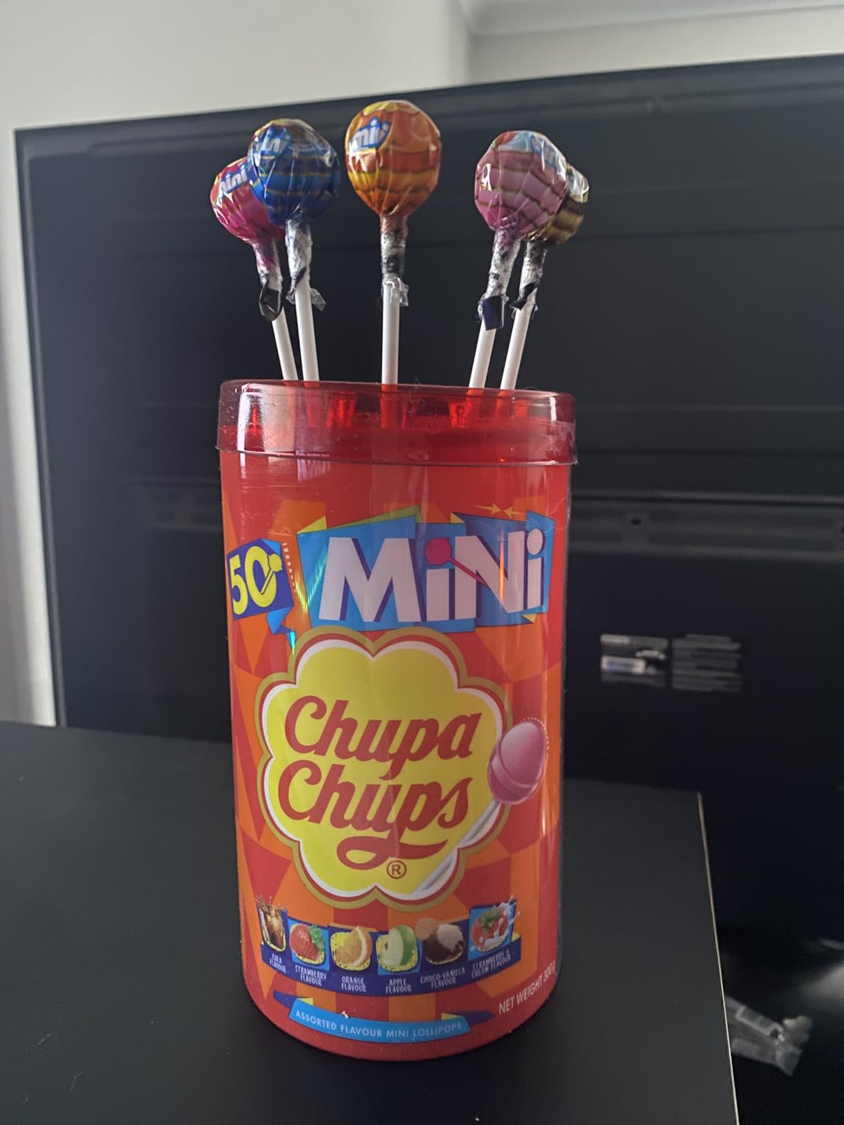 Chupa Chups Best of Mini Tube Small Lollipops, 50 Count : Amazon.com.au