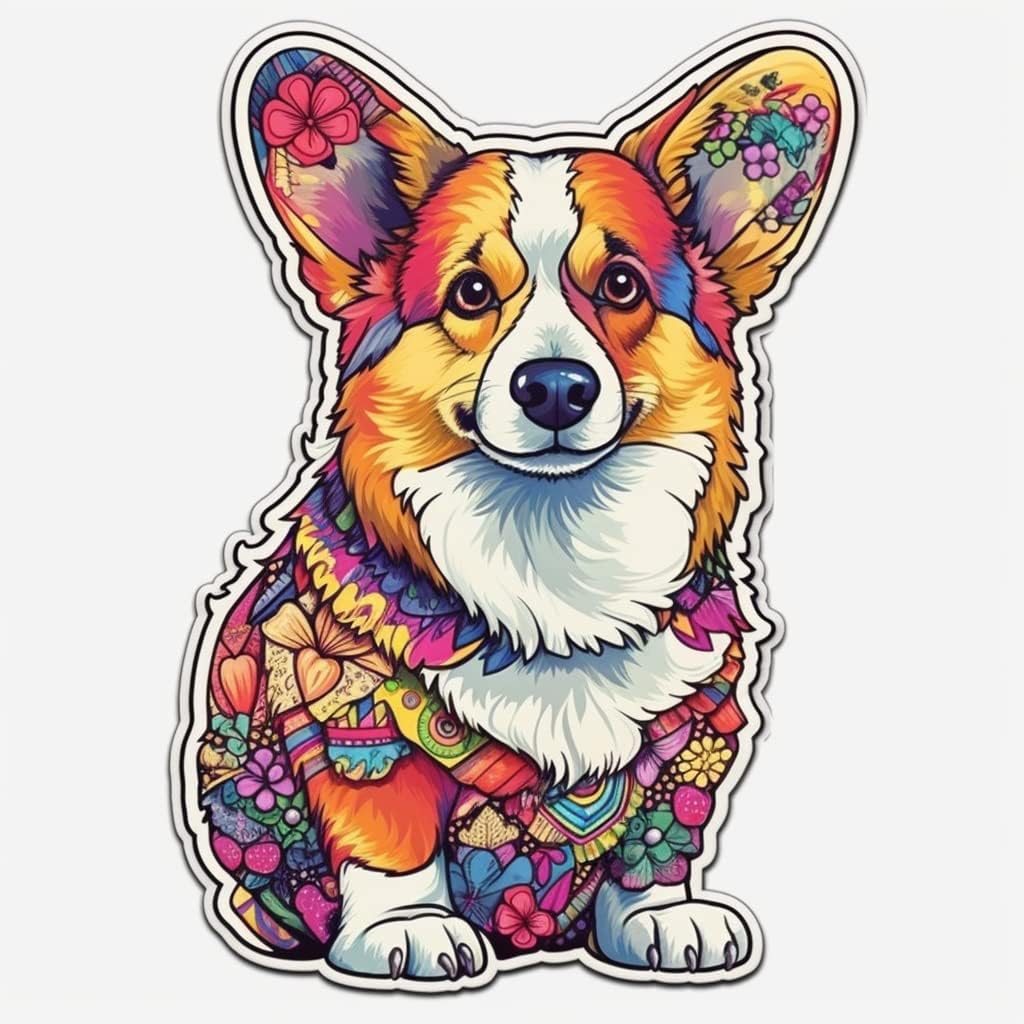 Amazon.com: Corgi Vinyl Waterproof Sticker Decal Car Laptop Wall Window ...
