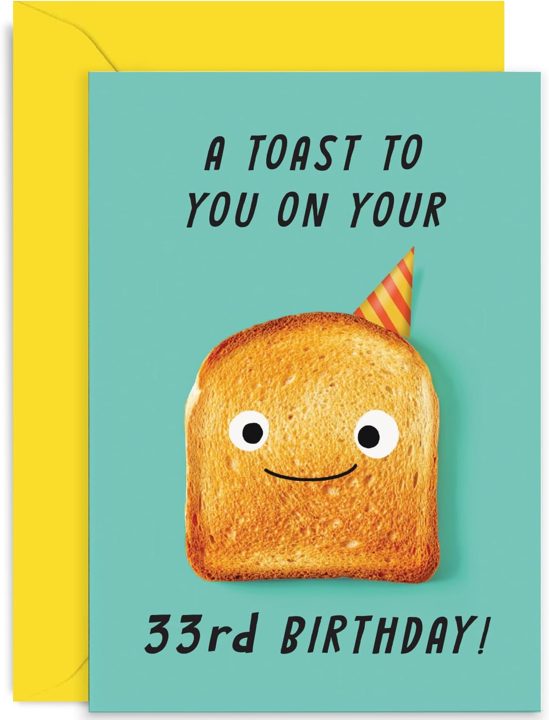 Amazon.com : Old English Co. Funny 33rd Birthday Card for Men and Women ...