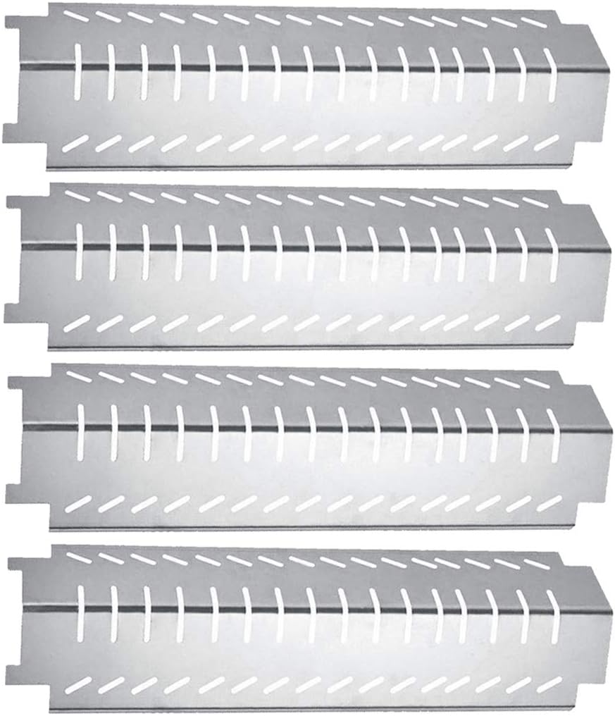 WELL GRILL 4-Pack BBQ Heat Plate, Stainless Steel Burner Cover, Flame ...