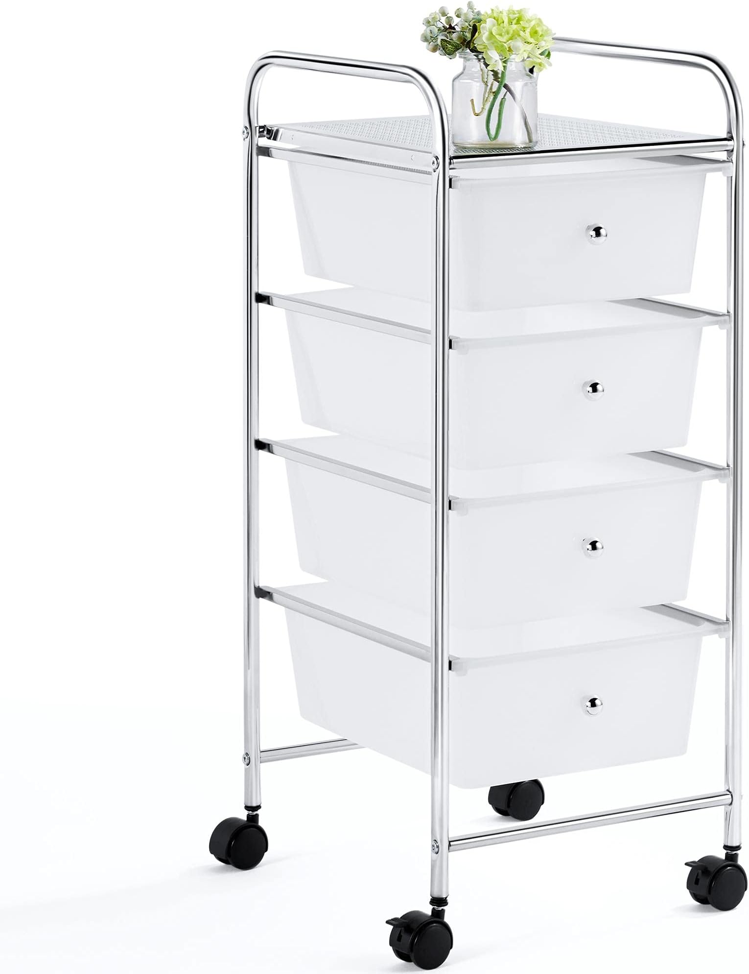 Amazon.com: Amazon Basics Fabric 4-Drawer Storage Organizer Unit for ...