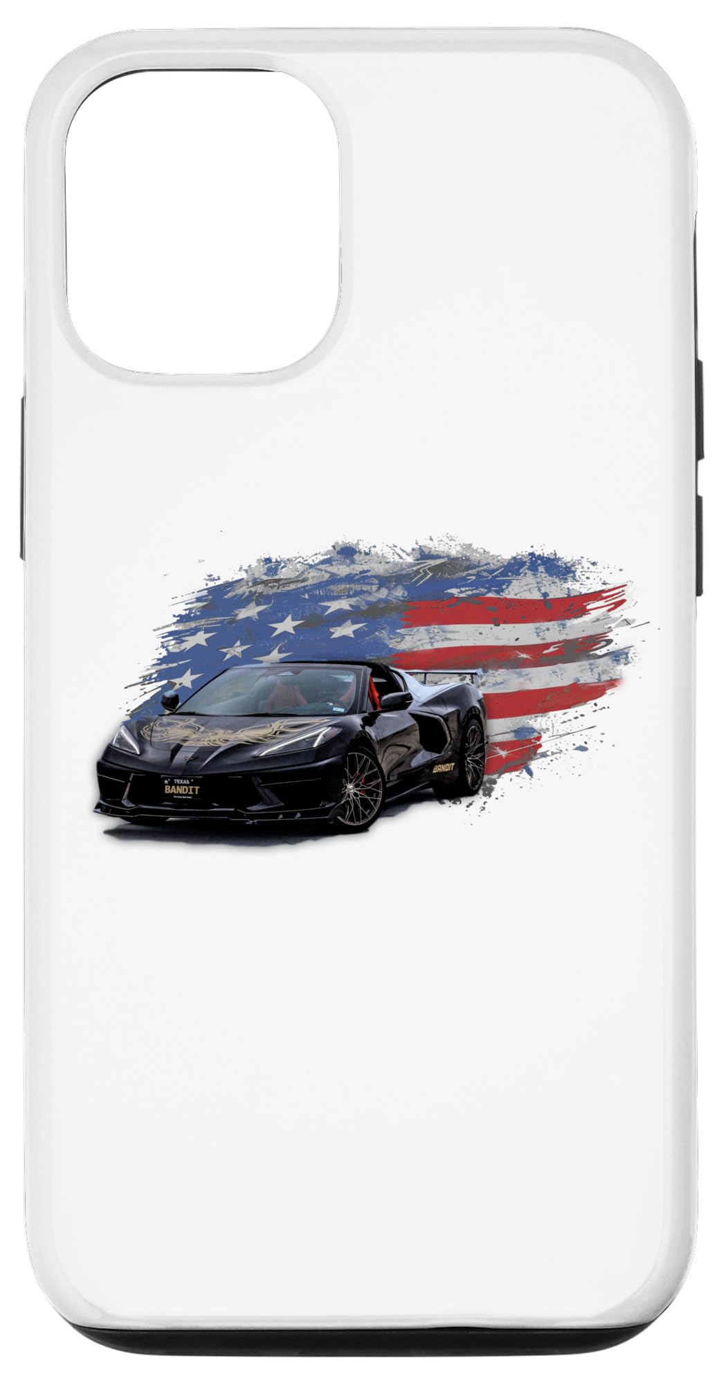 Amazon.co.jp: iPhone 14 Bandit C8 アメリカ国旗 スーパーカー スポーツカー バンディット C8 スマホケース ...