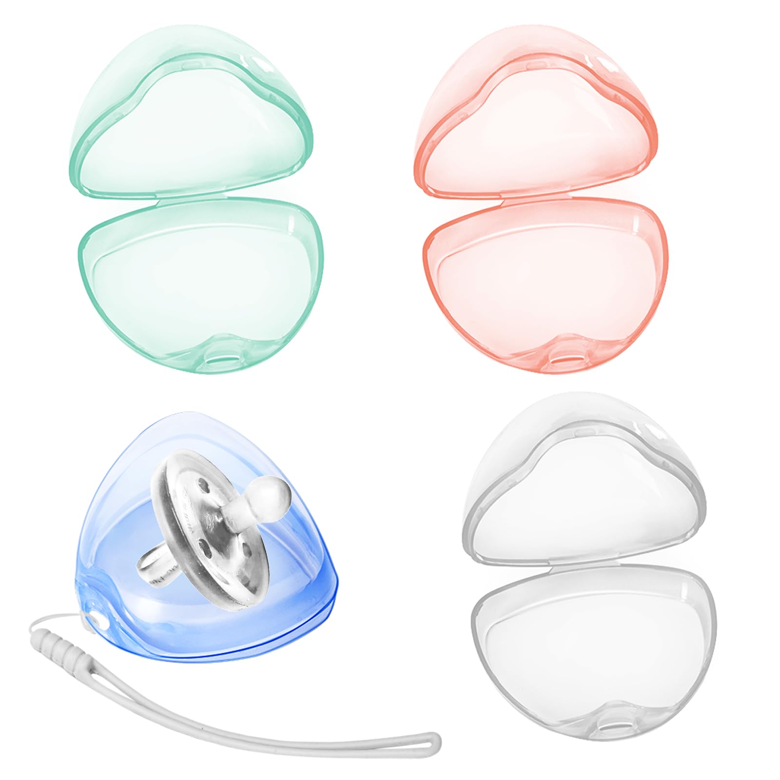 Amazon.com : Nisxabebe Pacifier Case,4 Pack BPA Free Pacifier Holder ...