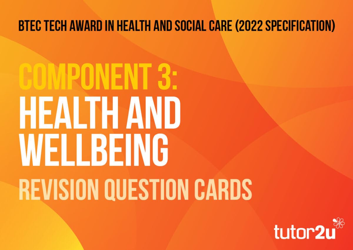 BTEC Tech Award in Health and Social Care Component 3 Revision Question ...