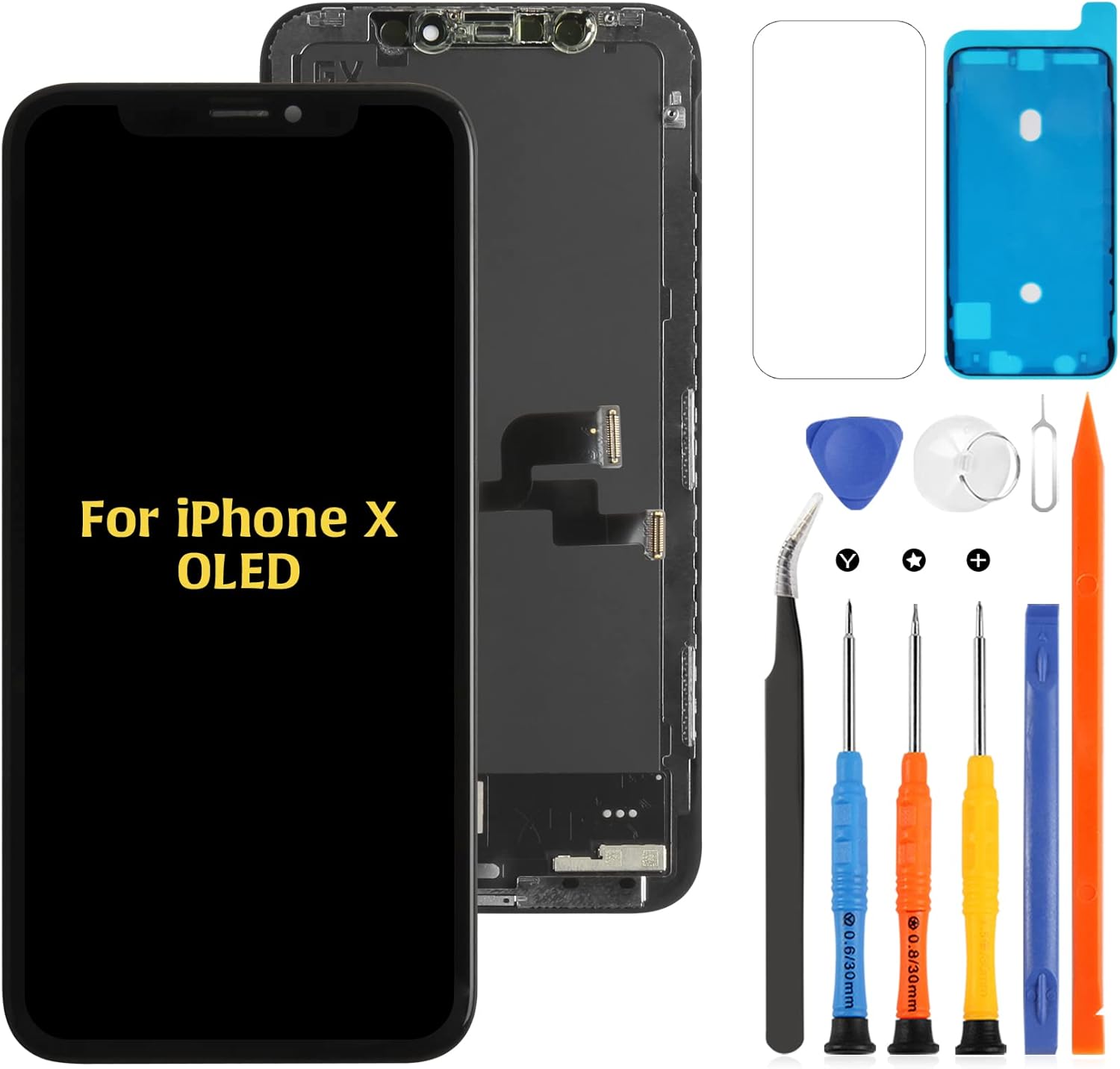 Amazon.com: for iPhone X (OLED) Screen Replacement A1865 A1901 A1902 A1903 LCD Display Touch ...