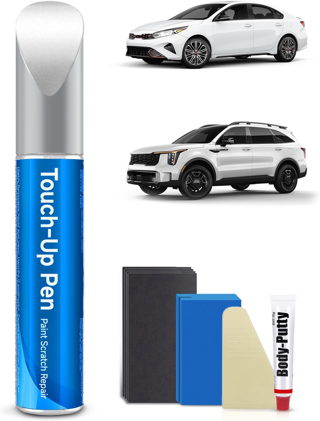 Amazon.com: RSACET SWP Snow White Pearl Tricoat Touch Up Paint Kit ...