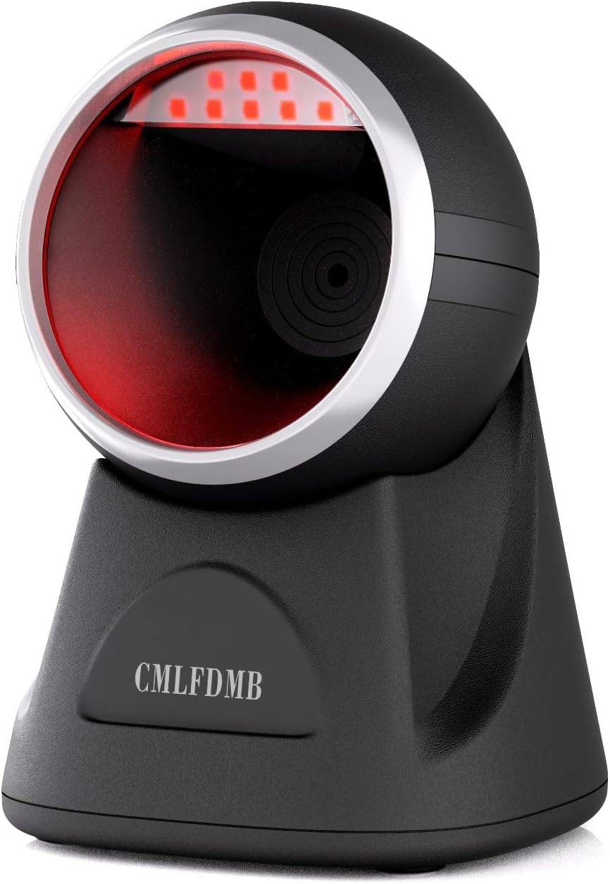 Amazon.com : 1D 2D Barcode Scanner,CMLFDMB Omnidirectional Hands-Free ...