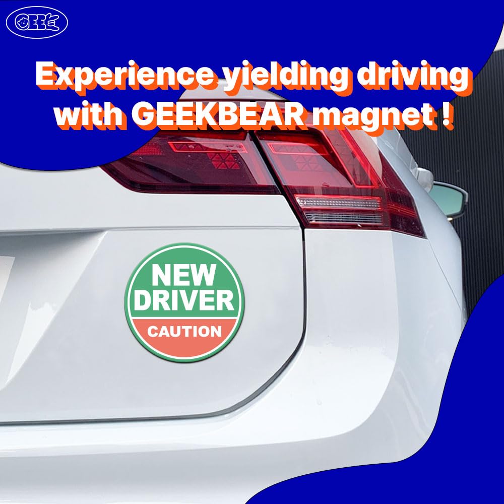 Snapklik.com : GEEKBEAR New Driver Car Magnet - Colorful, Reflective ...