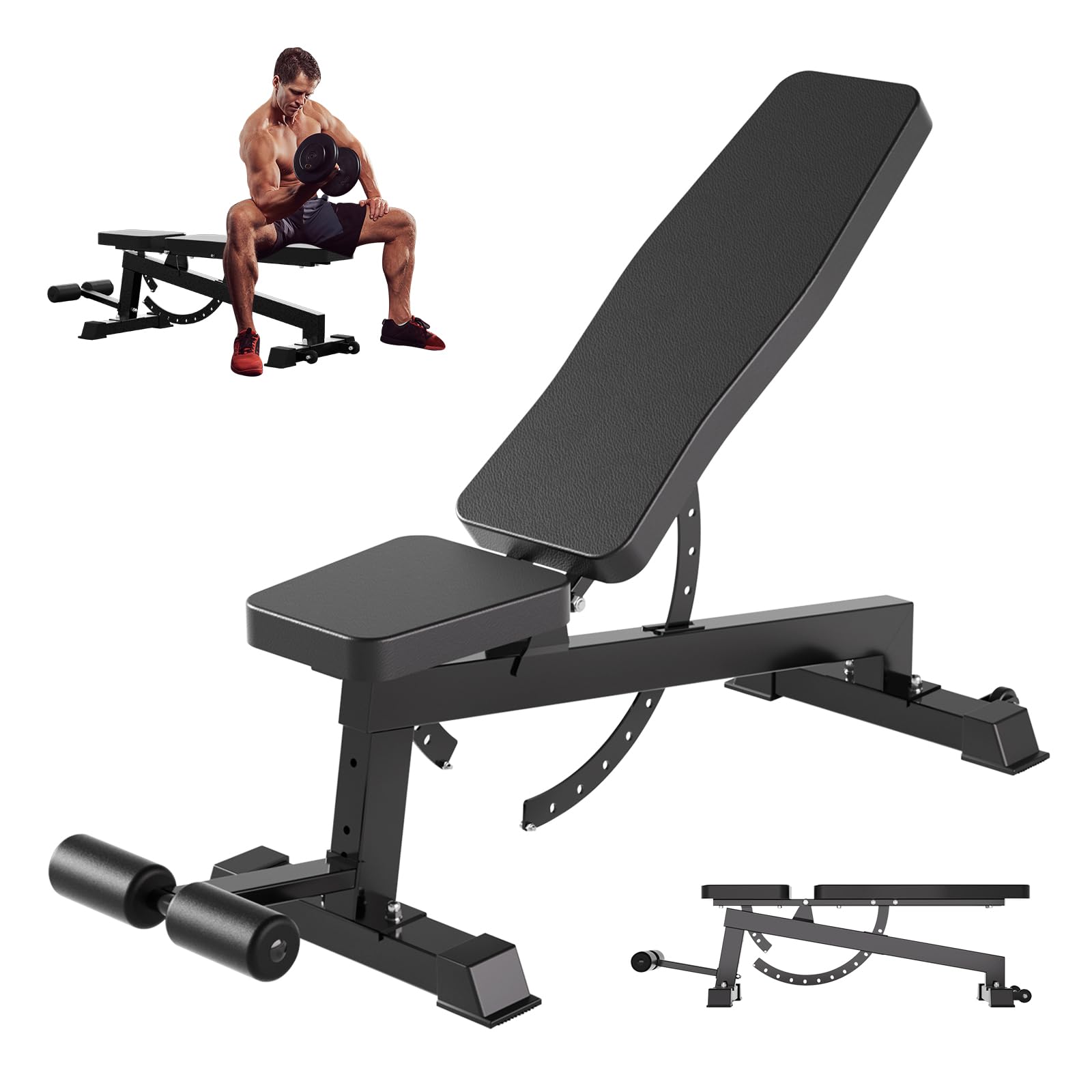 Amazon.com : Versatile Adjustable Weight Bench for Comprehensive Home ...