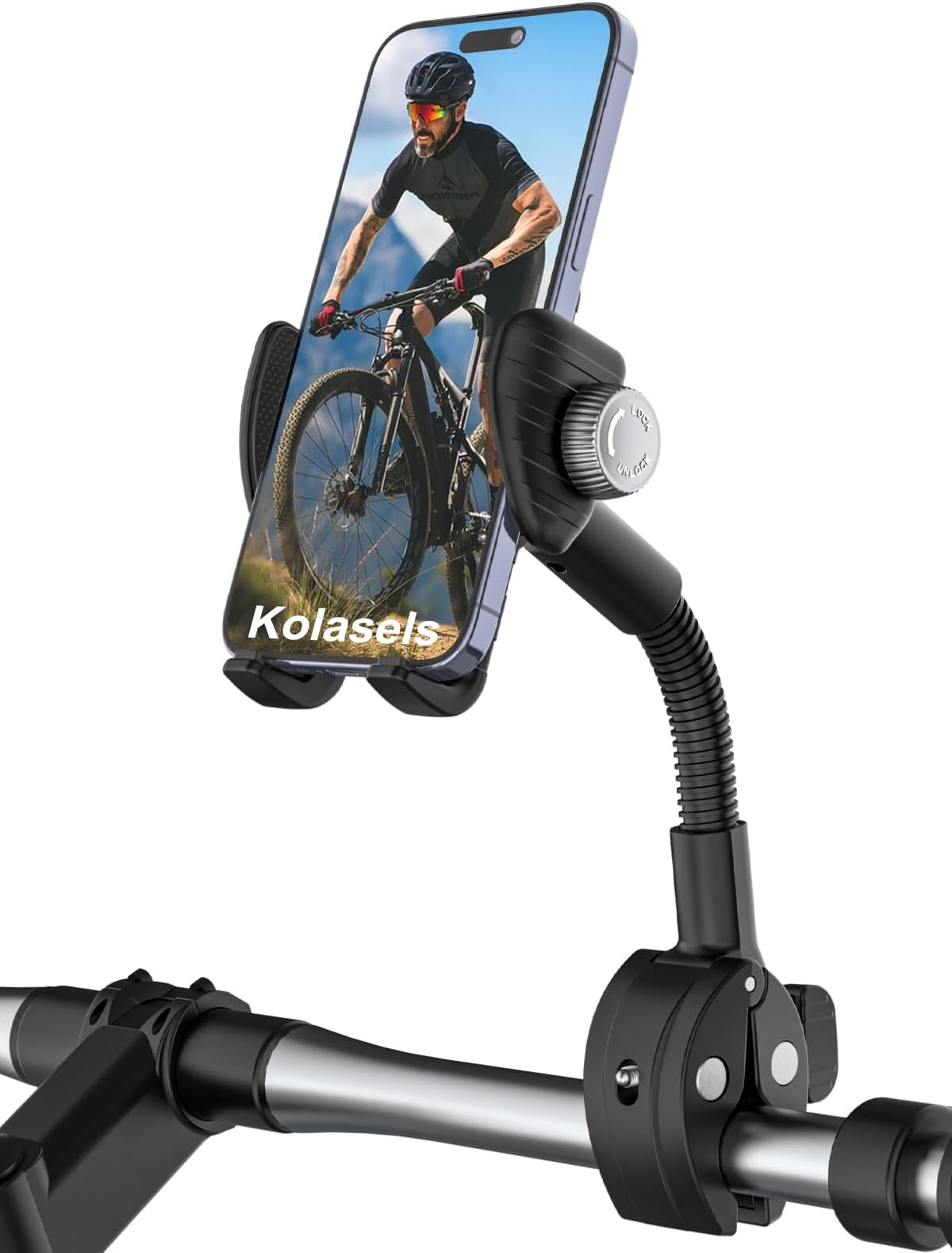 Amazon.com: Kolasels Gooseneck Phone Holder for Bike, [Flexible Arm ...