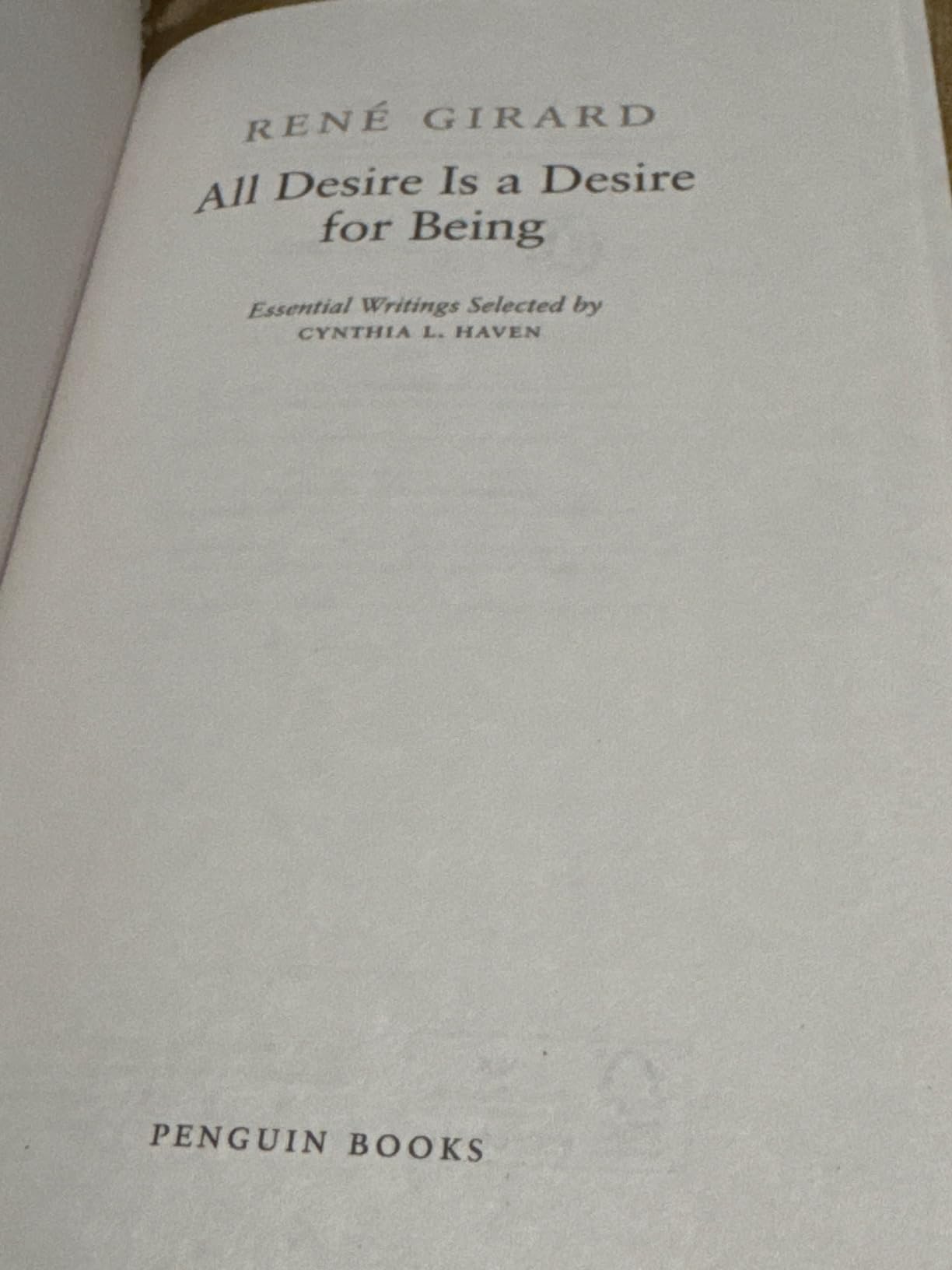 Buy All Desire is a Desire for Being Book Online at Low Prices in India ...