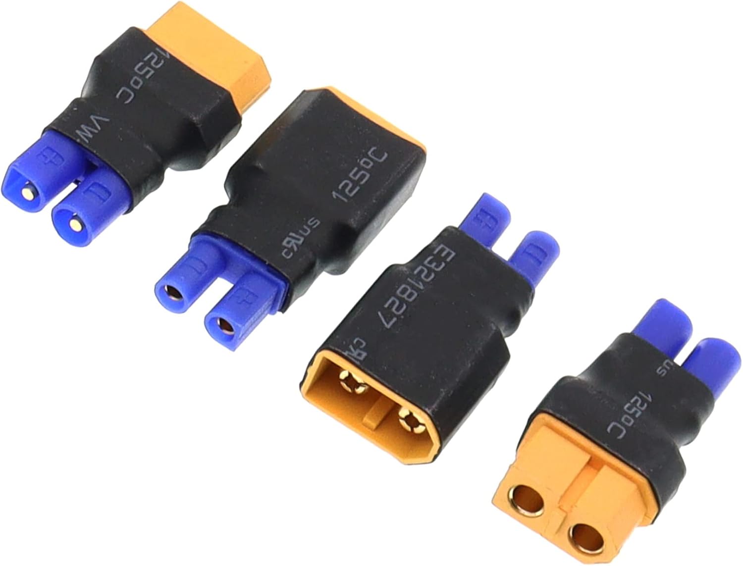 Amazon.com: 2Pairs Treehobby RC XT60 to EC2 Plug Female Male Adapter ...