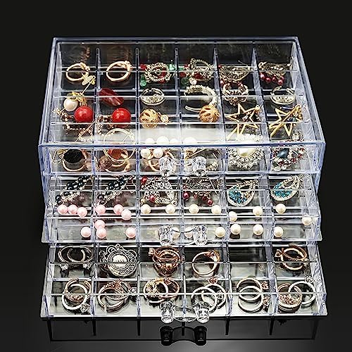 Cliplanyard Earring Storage Box Organizer, Acrylic Jewelry Holder ...