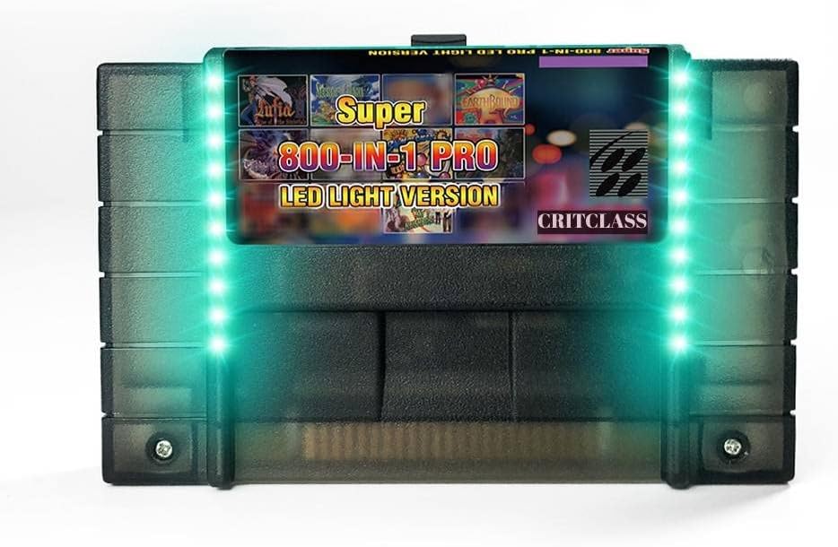 Super Cartridge 800 in 1 LED Version Multi Game Cartridge for SNES ...