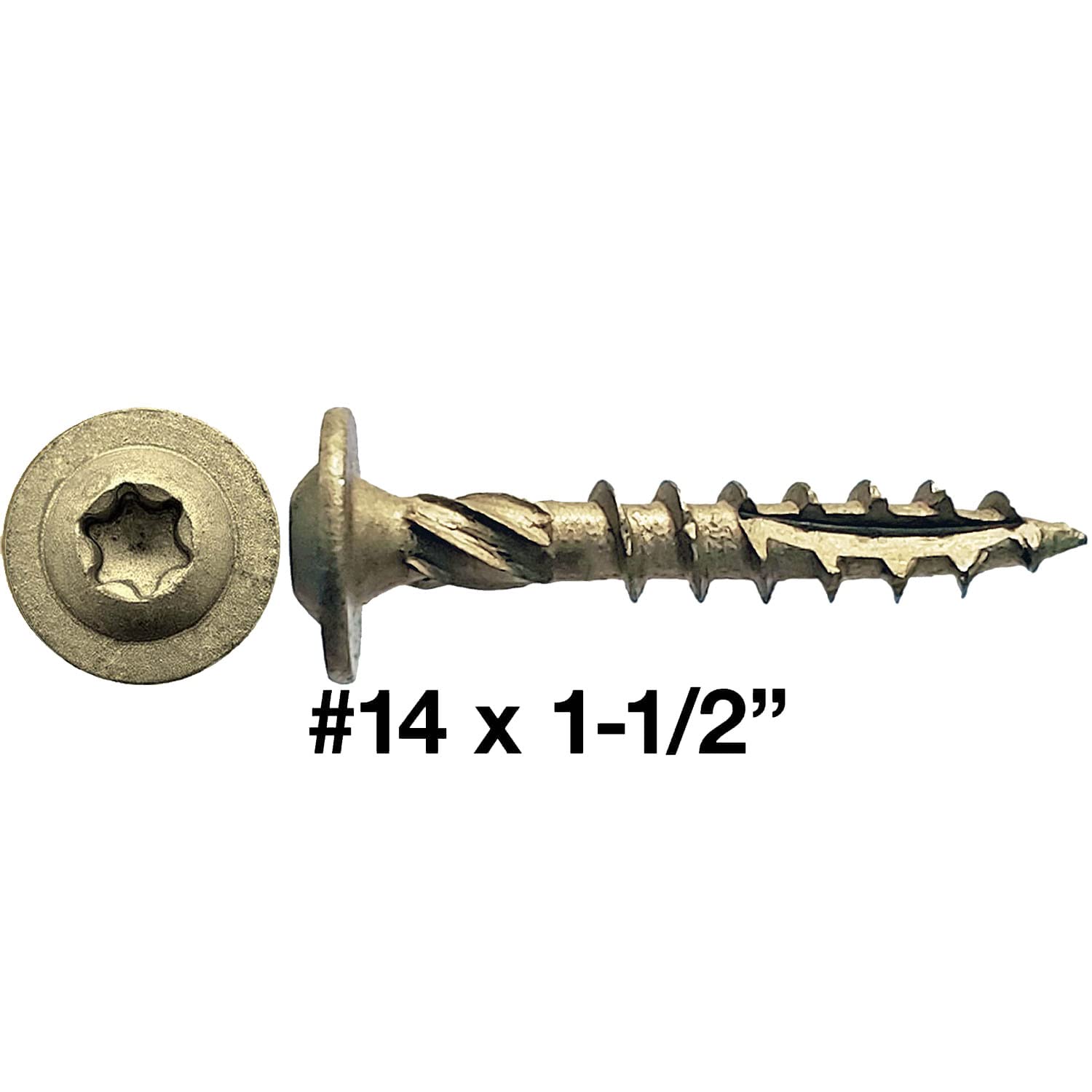 Snapklik.com : Jake Sales #14 X 1-1/2" Construction Lag Screw Torx/Star ...