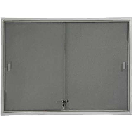 Amazon.com : Quartet Enclosed Sliding Door Fabric Bulletin Board, 4 x 3 Feet, Black Frame with ...