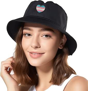 Transgender Pride Bucket Hat for Women Embroidered Parade Gift at ...