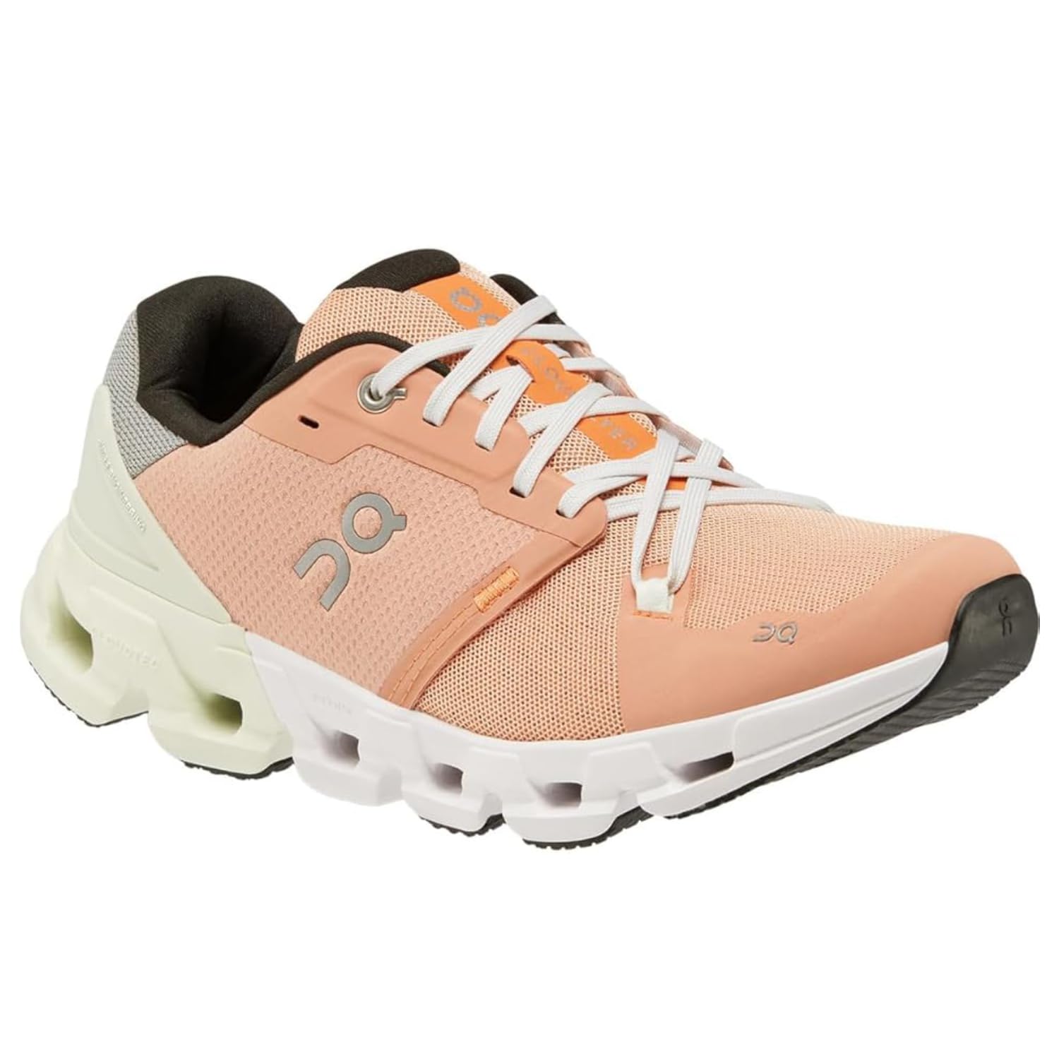 Amazon.com | On Women's Cloudflyer 4 Sneakers, Peach/Aloe, 7 Medium US | Road Running