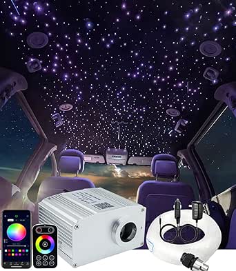 AZIMOM RGBW 10W Twinkle Fiber Optic Starlight Kits for Car Home Touch ...