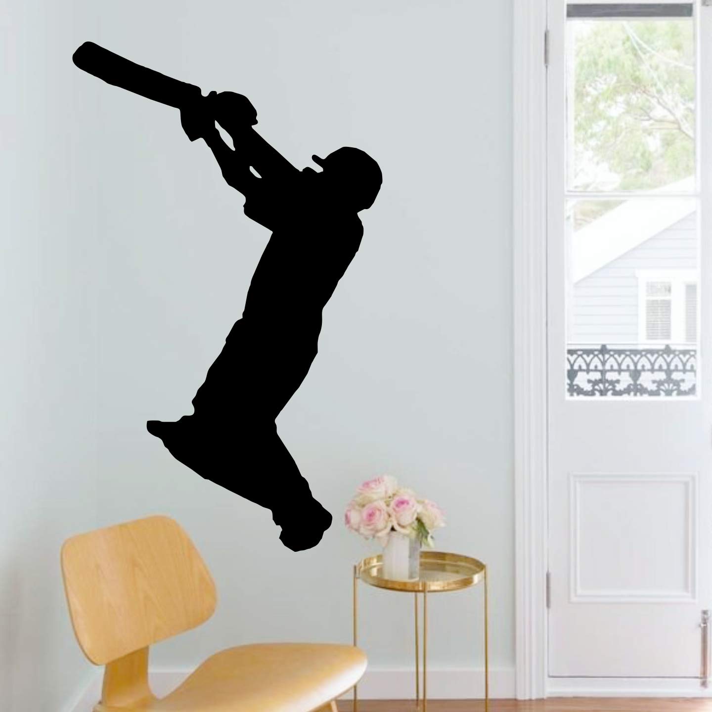 Buy StickMe 'Cricket Upper Cut Shot Batsman Wall Sticker' -SM286 (Multi ...
