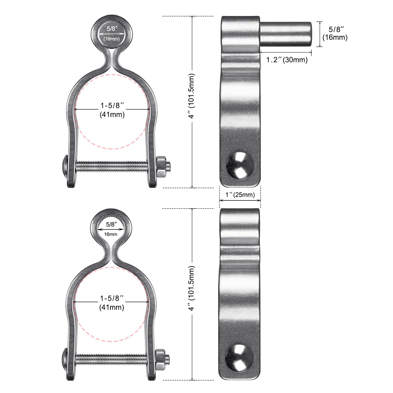 Snapklik.com : Insaga 2 Pack 1-5/8 X 1-5/8 Chain Link Fence Gate Post ...