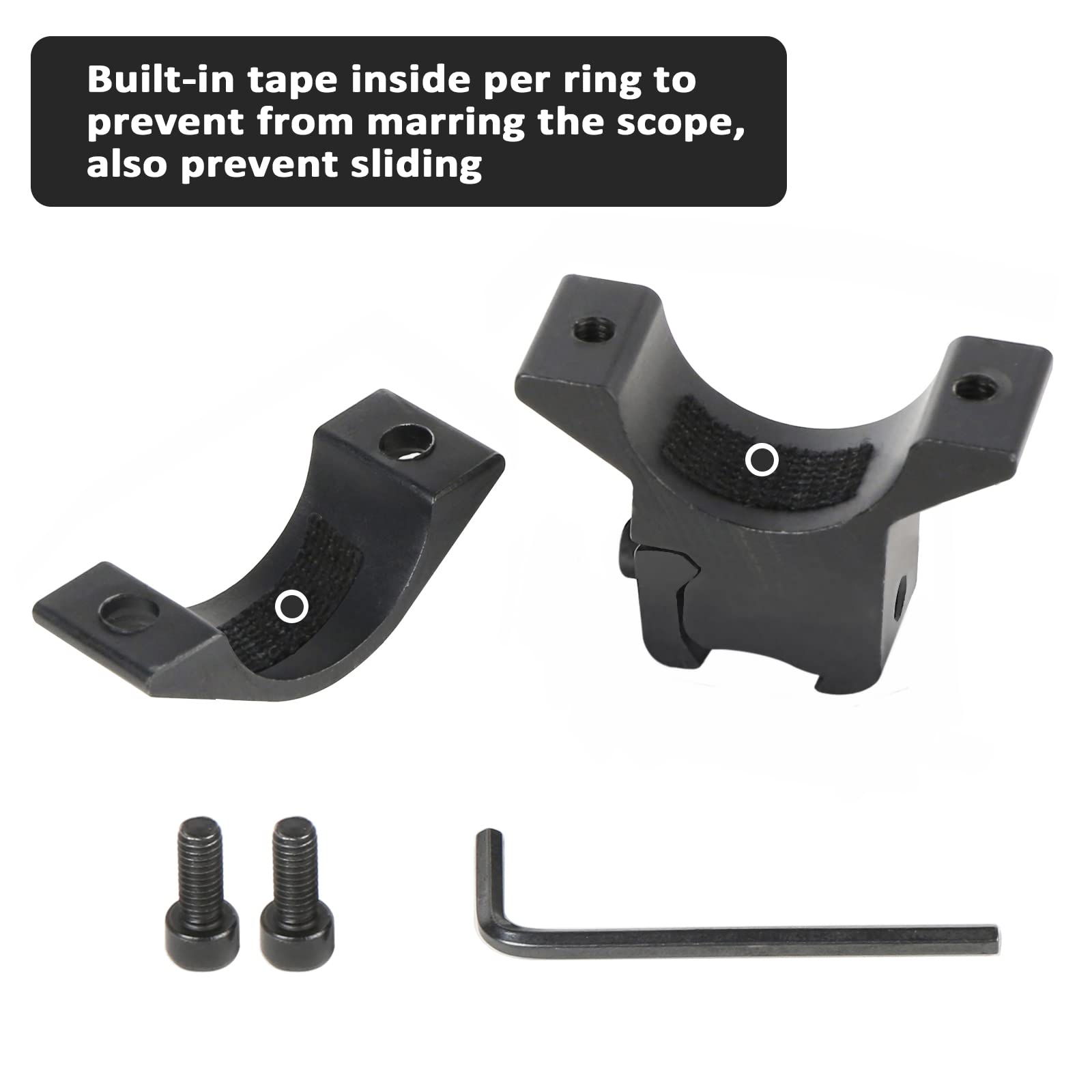 Snapklik.com : Scope Ring Mounts 1" High/Low Profile Scope Mounts Rings ...