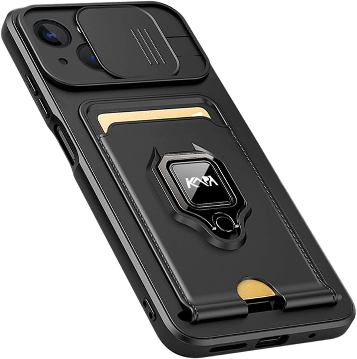 Kapa Bisen Back Cover for Apple iPhone 15 | Inbuilt Camera Slider Ring ...