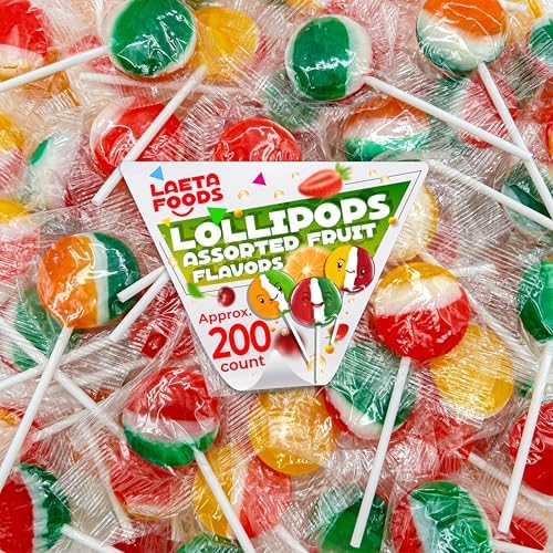 Amazon.com : Lollipops Original Assorted Fruit Flavor, Bulk Pack Hard ...