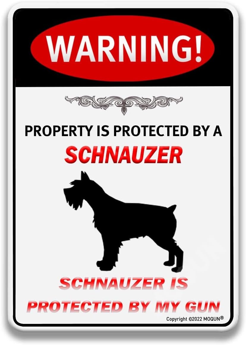 Amazon.com : Schnauzer Security Force Sign : Schnauzer Gifts : Patio ...