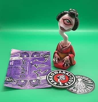 Amazon.co.jp: かっこわらい雑貨店 さちこ ソフビ フィギュア ステッカー2種付き sofvi WTC 日本製/トイフェイス ワンフェス WF デザフェス 妖怪 : Toys ...