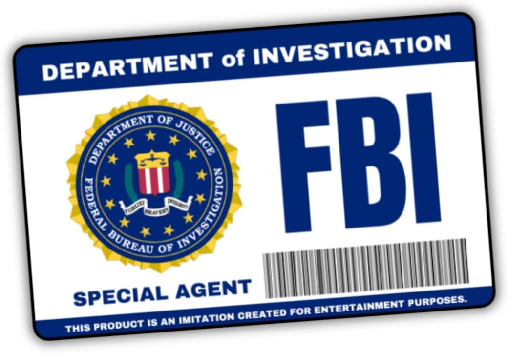 Amazon.com: FBI Agent ID Card – Costume Accessory for Halloween ...