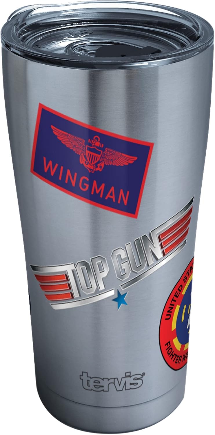 Amazon.com | Tervis Top Gun Maverick Patch Collage Triple Walled ...