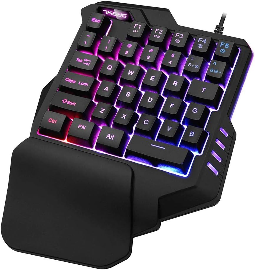 Topaty Wired Mechanical Keyboard Portable Mini One-Handed Gaming Keypad ...