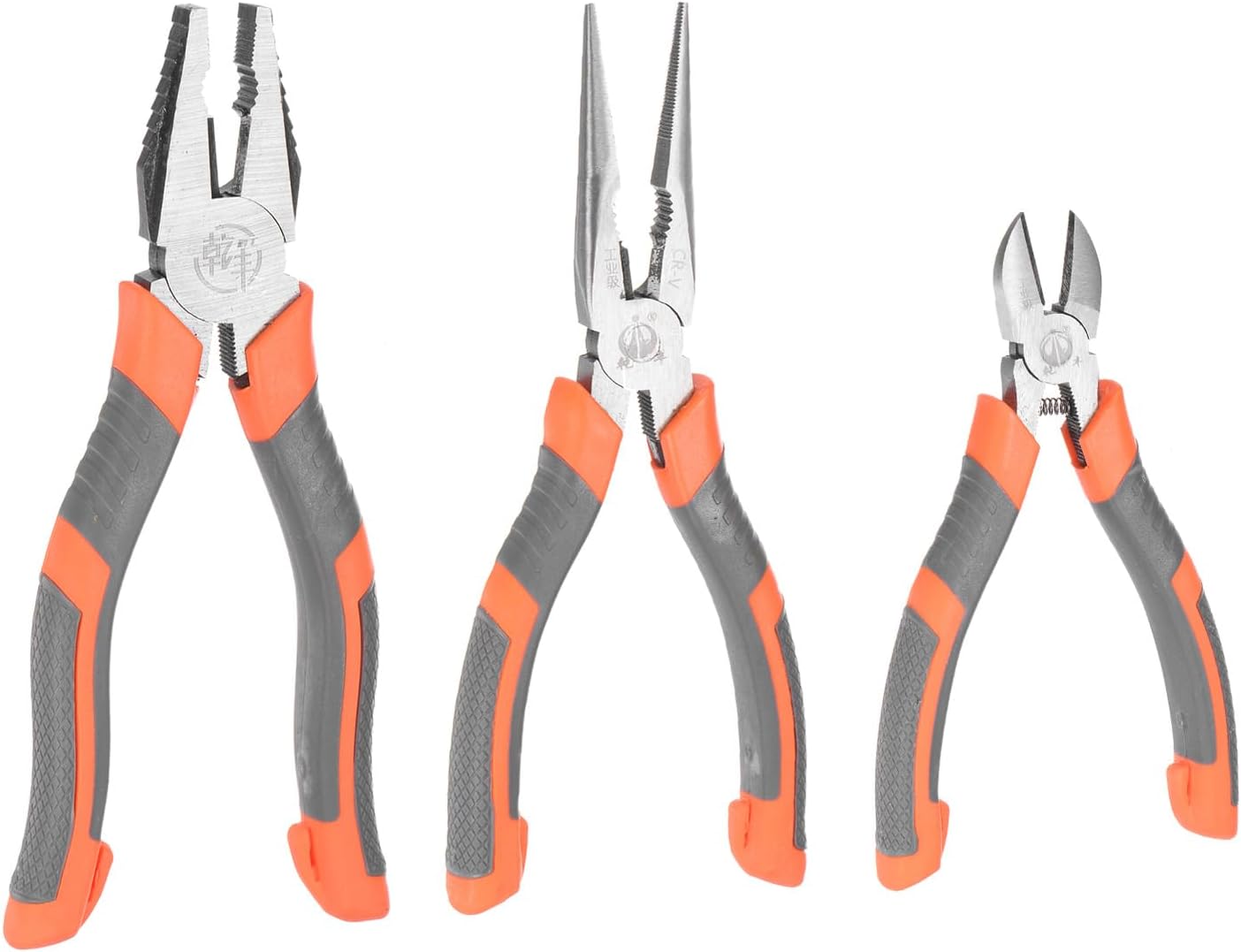 HARFINGTON 3Pcs Pliers Set with 8" Linesman Pliers, 8" Needle Nose ...
