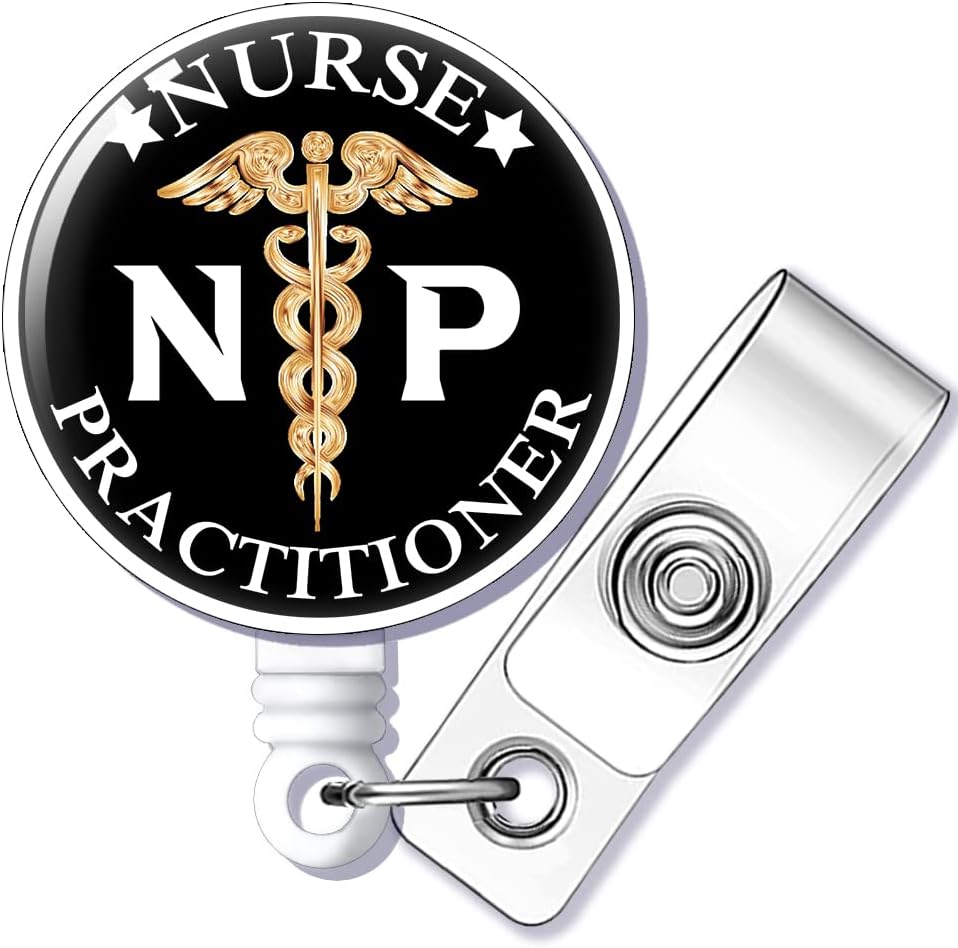 Amazon.com : GEYGIE NP Nurse Practitioner Badge Reel Retractable with ...