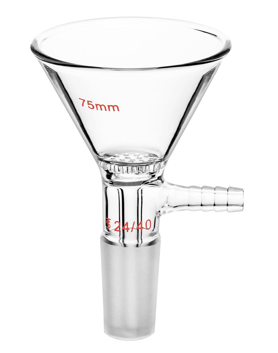 QWORK Borosilicate Glass Filter Funnel, 24/40 Standard Inner Joint, 2. ...
